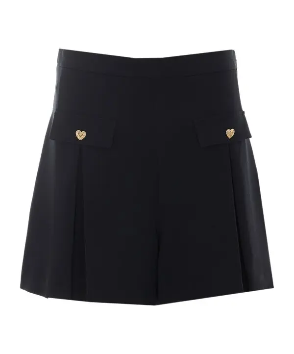 TWINSET Crêpe Shorts With Heart-shaped Buttons