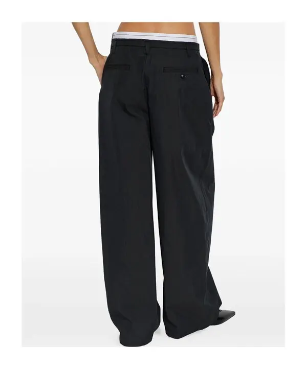 Alexander Wang Logo-waistband Pleated Trousers