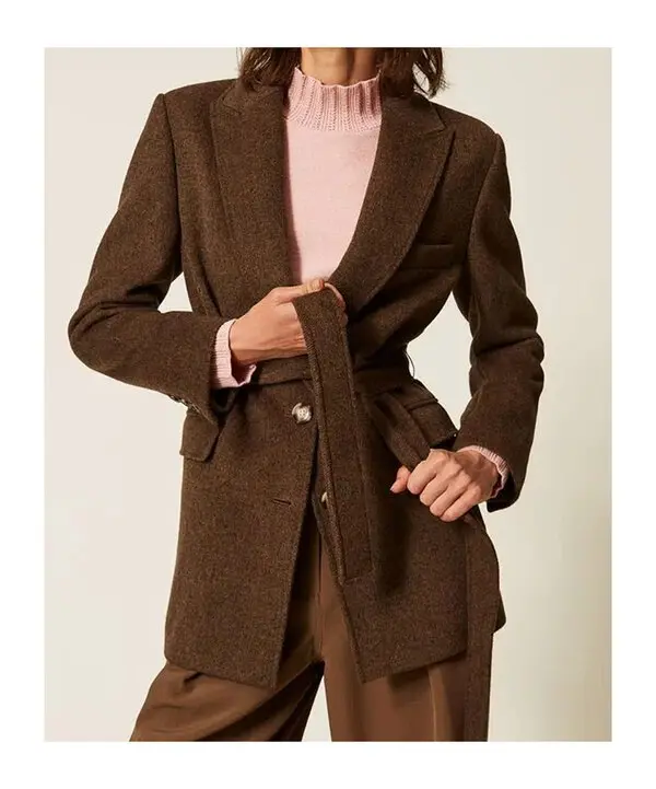TWINSET Velvet-finish Wool Blazer