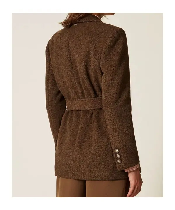 TWINSET Velvet-finish Wool Blazer