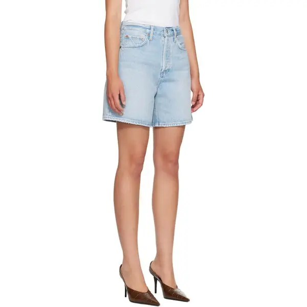 AGOLDE High-waisted Wide-leg Denim Shorts