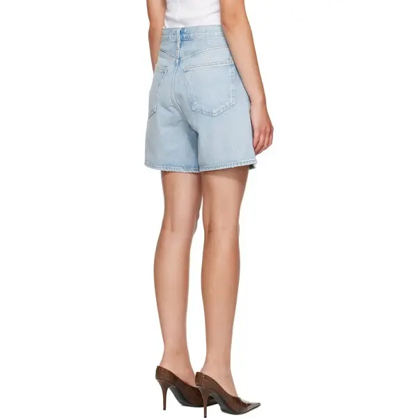 AGOLDE High-waisted Wide-leg Denim Shorts