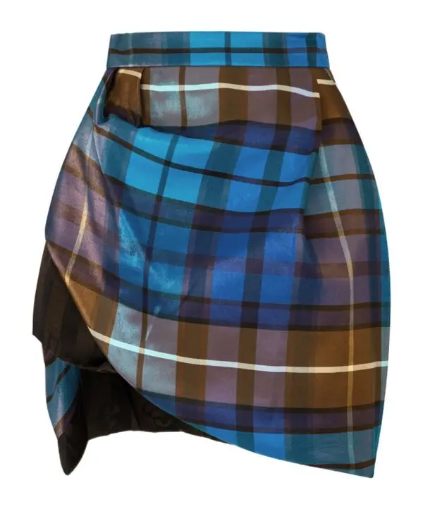 VIVIENNE WESTWOOD Zora Mini Skirt - Bright Blue/brown