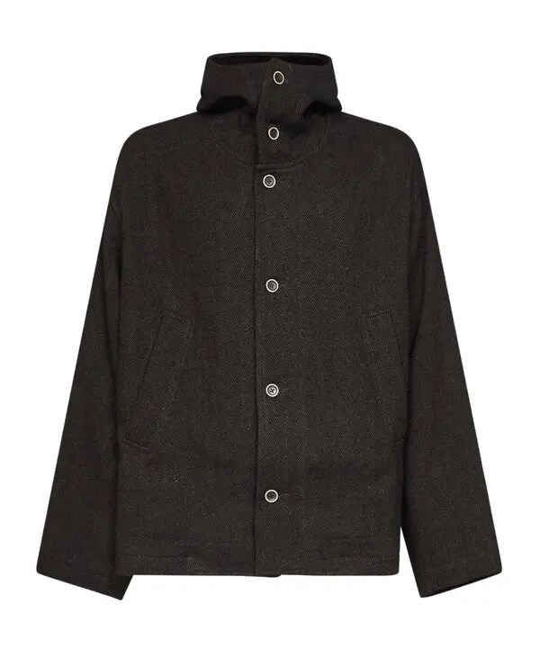 UMA WANG Long Sleeve Single-breasted Hooded Jacket