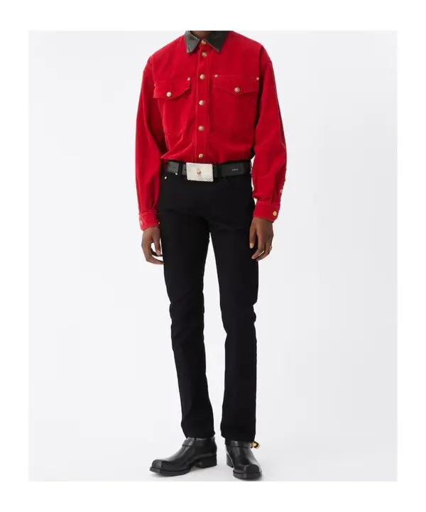 Versace Medusa Embroidered Slim Jeans