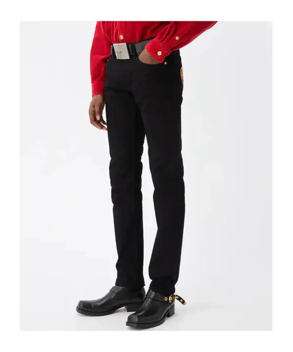 Versace Medusa Embroidered Slim Jeans
