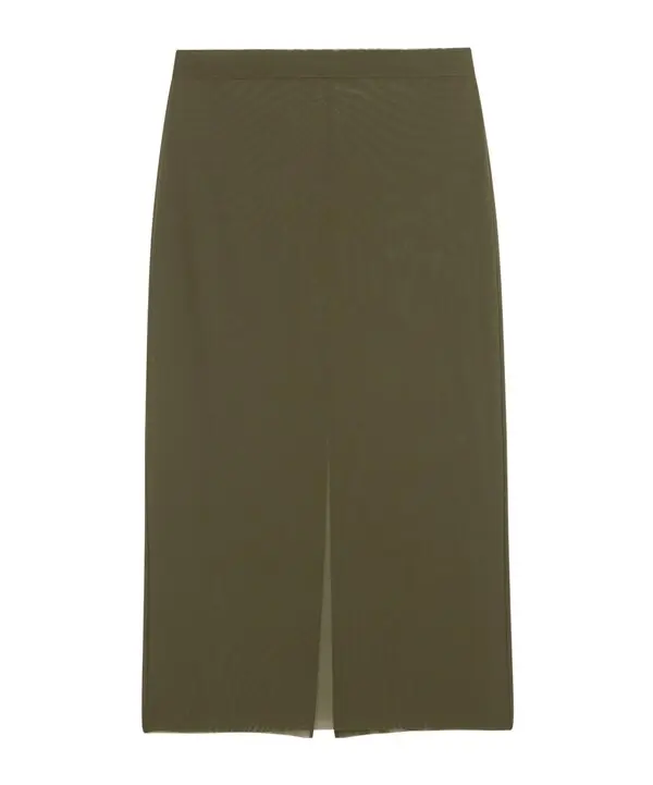 THE FRANKIE SHOP Suva Sheer Skirt - Khaki