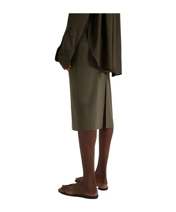 THE FRANKIE SHOP Suva Sheer Skirt - Khaki