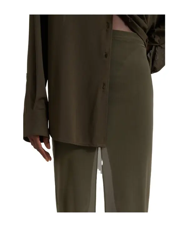 THE FRANKIE SHOP Suva Sheer Skirt - Khaki