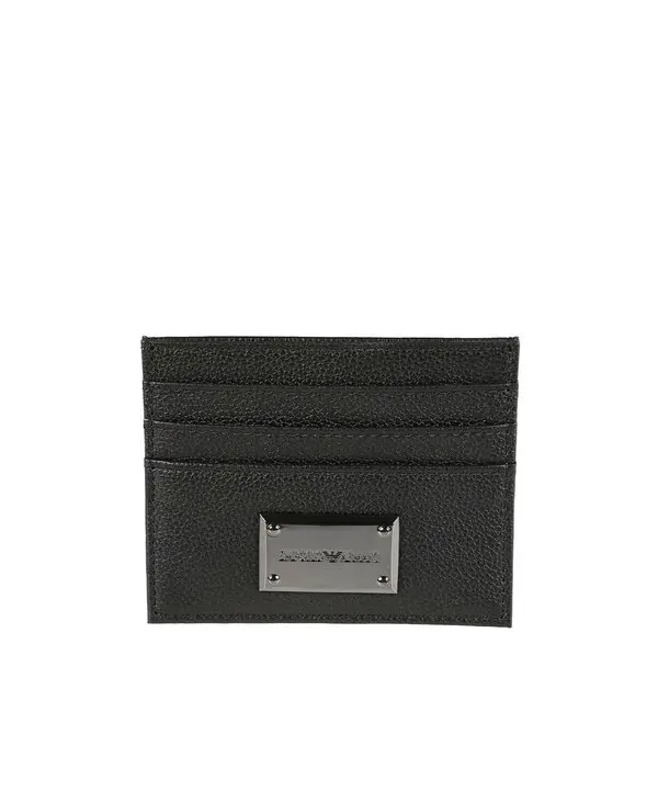 Emporio Armani Logo-plaque Card Holder - Black