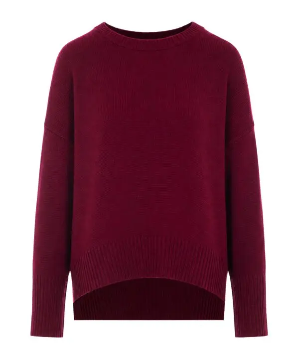 LISA YANG Mila Crewneck Knitted Sweater - Red