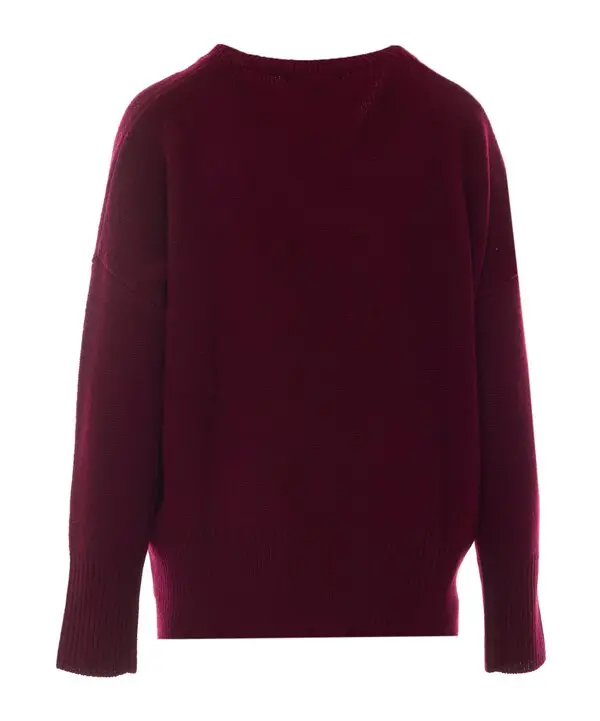 LISA YANG Mila Crewneck Knitted Sweater - Red