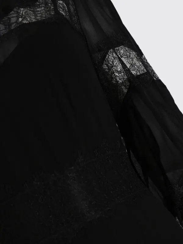 TWINSET Georgette And Lace Maxi Dress