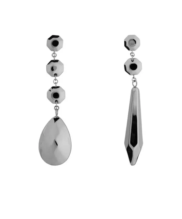 MAISON MARGIELA Asymmetrical Earrings - Gray