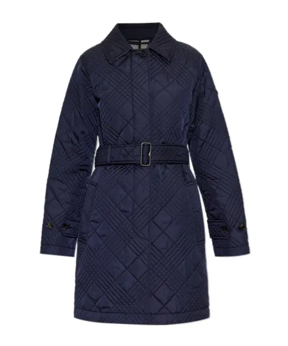 Burberry Darliston Quilted Coat With Belt