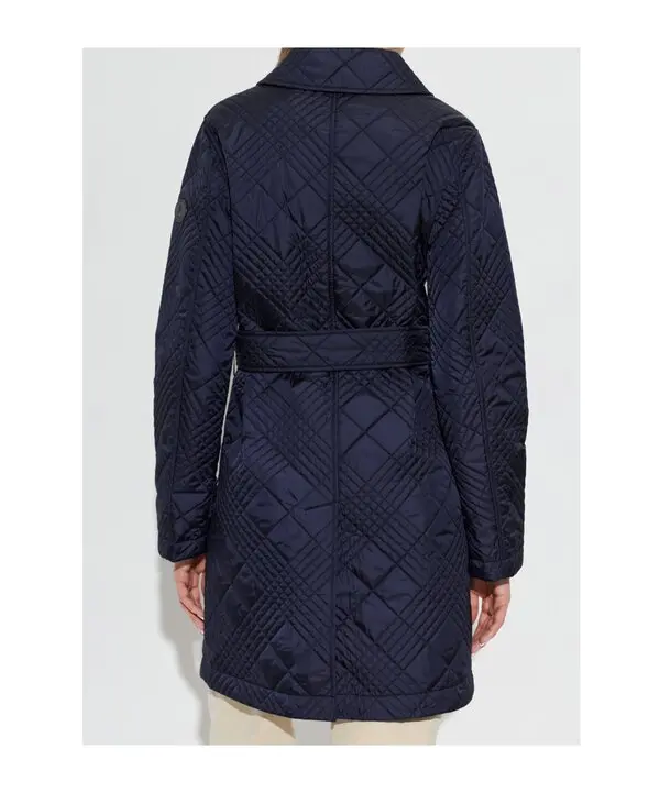 Burberry Darliston Quilted Coat With Belt