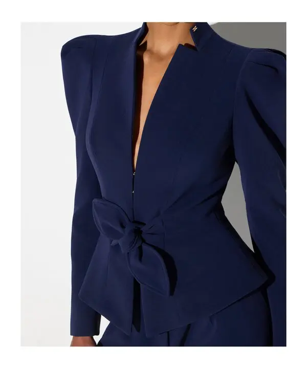 Elisabetta Franchi Lightweight Crêpe Jacket With Bow