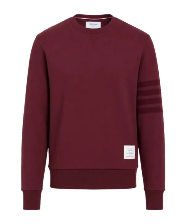 Thom Browne Long Sleeve 4-bar Sweatshirt - Wine Red