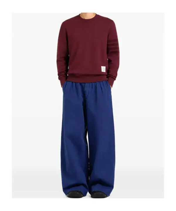 Thom Browne Long Sleeve 4-bar Sweatshirt - Wine Red