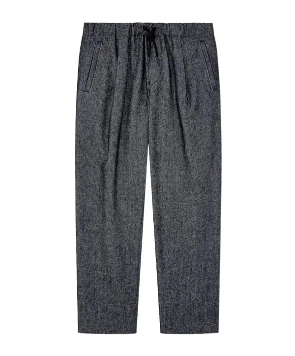 Emporio Armani Trousers With Herringbone Pattern And Drawstring