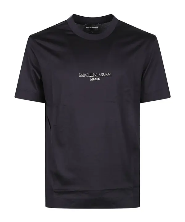 Emporio Armani Lettering Logo T-shirt - Blue