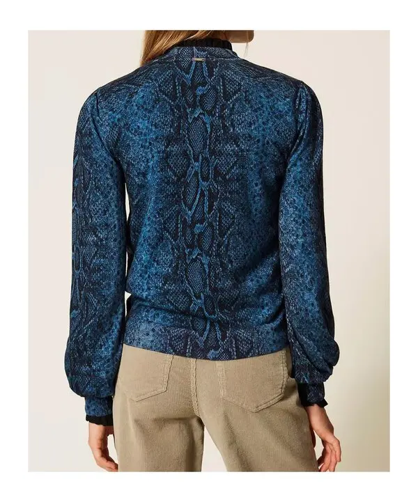 TWINSET Python Print Wool Pullover