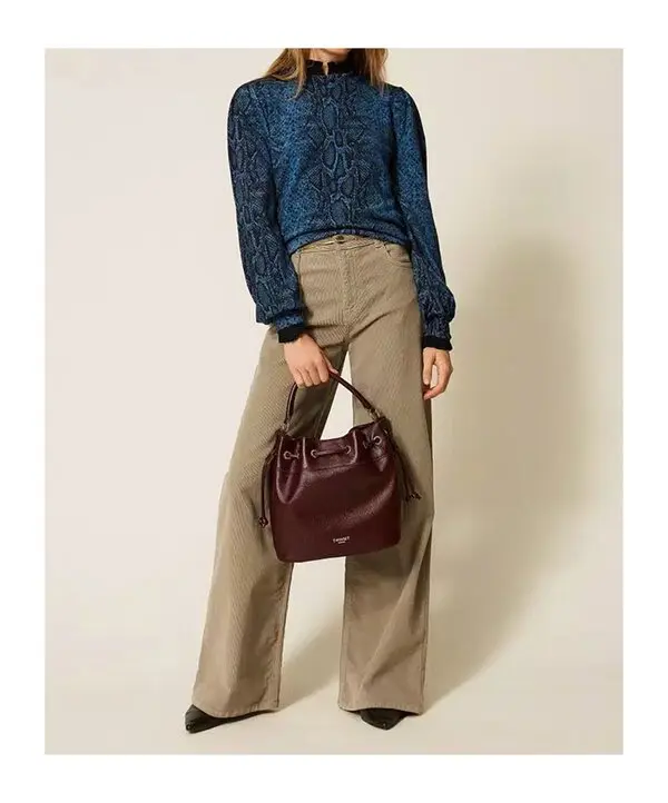 TWINSET Python Print Wool Pullover