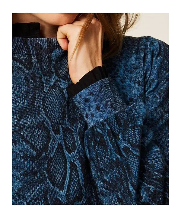 TWINSET Python Print Wool Pullover
