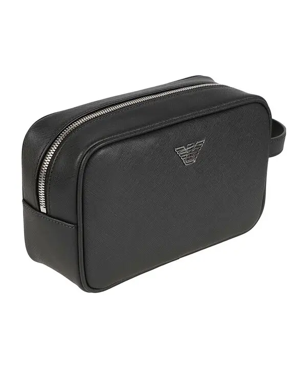 Emporio Armani Logo-plaque Zipped Wash Bag