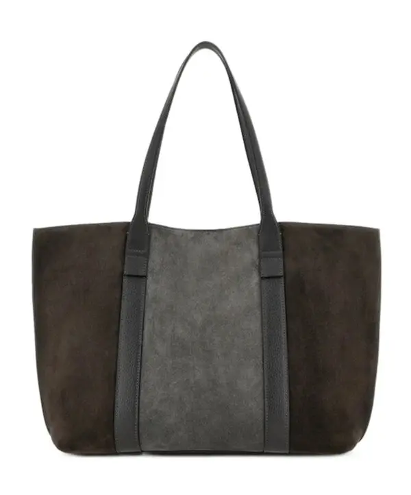 Hogan Script Shopping Bag Medium - Brown-grey