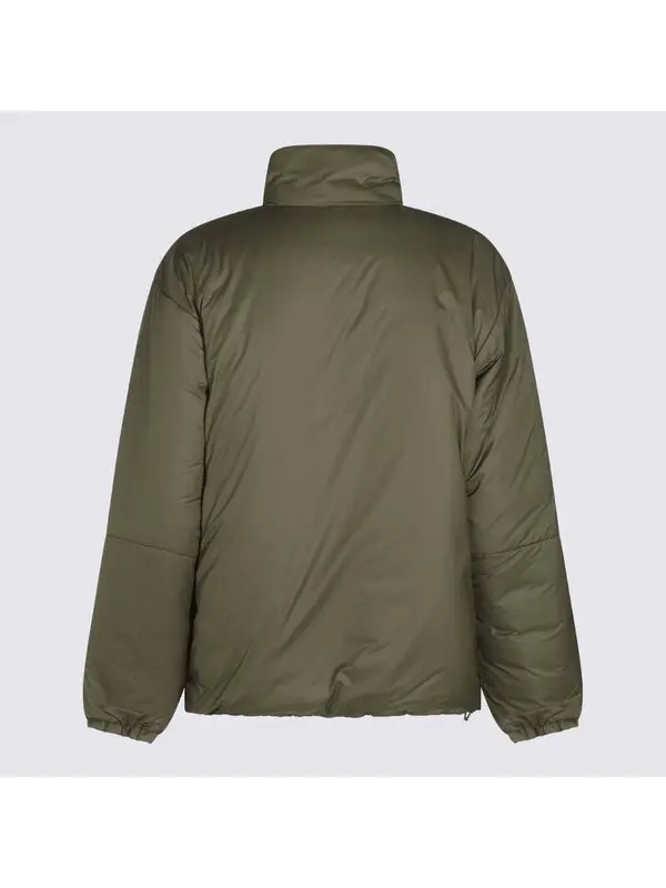 Miu Miu Down Jacket With Ripstop Fabric And Windproof Properties - Forest Green
