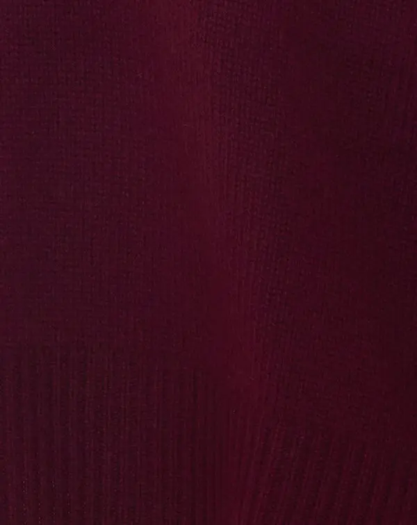 LISA YANG Asymmetric Hem Mock Neck Sweater