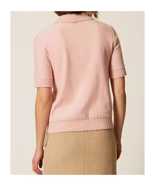 TWINSET Brooch-embellished Polo Shirt