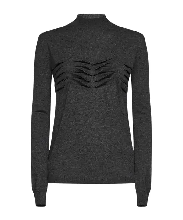 JIL SANDER Long Sleeve High Neck Top