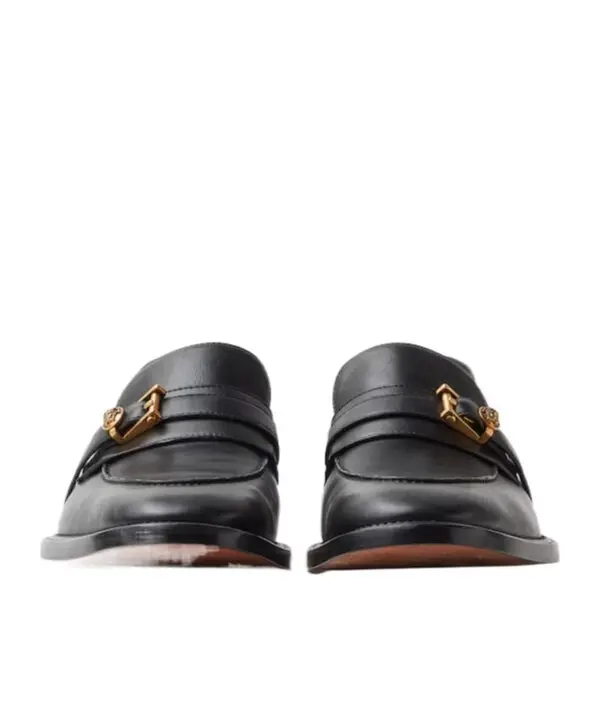 Versace Primo Leather Loafers With Medusa Hardware