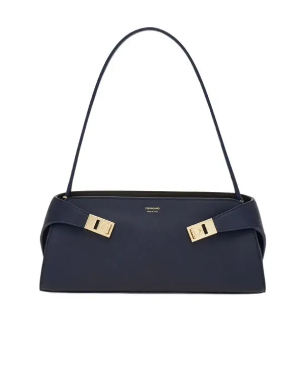 FERRAGAMO Hug East-west Shoulder Bag - Deep Navy Blue