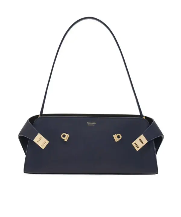FERRAGAMO Hug East-west Shoulder Bag - Deep Navy Blue