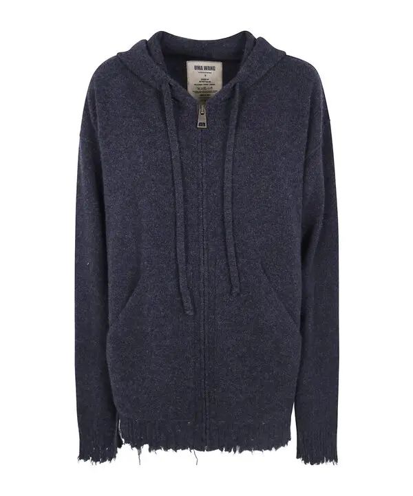UMA WANG Long-sleeved Knitted Sweater - Dark Grey