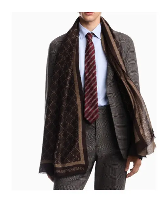 Emporio Armani Geometric Pattern Scarf
