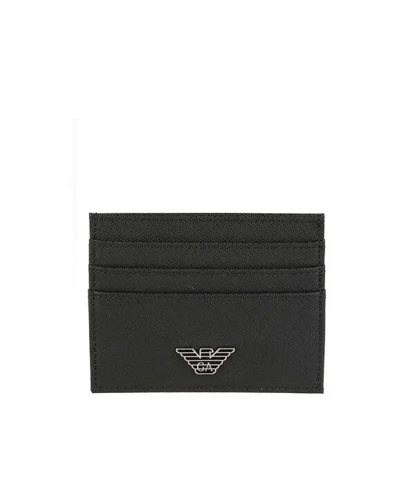 Emporio Armani Logo-plaque Card Holder And Keyring Set