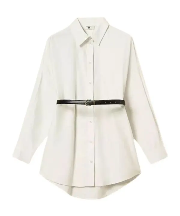 TWINSET Belted Poplin Shirt