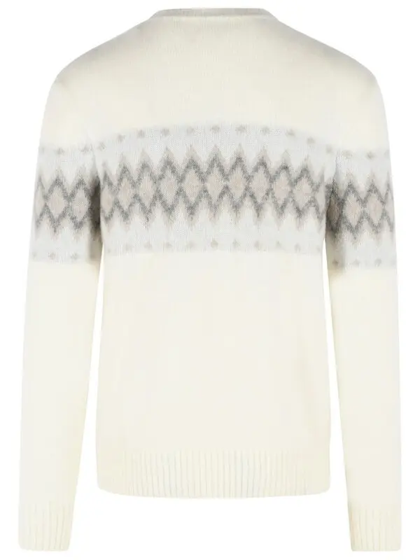Eleventy Long Sleeve Knitwear With Geometric Pattern