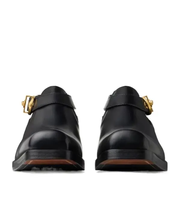 Versace Orlando Leather Chelsea Boots With Medusa Buckle