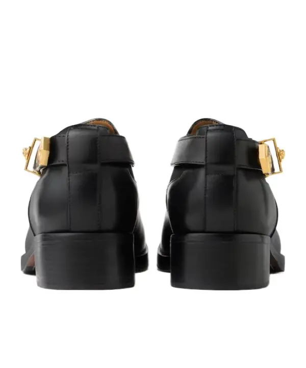 Versace Orlando Leather Chelsea Boots With Medusa Buckle