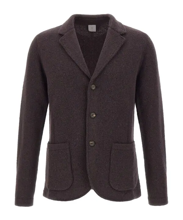 Eleventy Single-breasted Suit Jacket With Notched Lapel