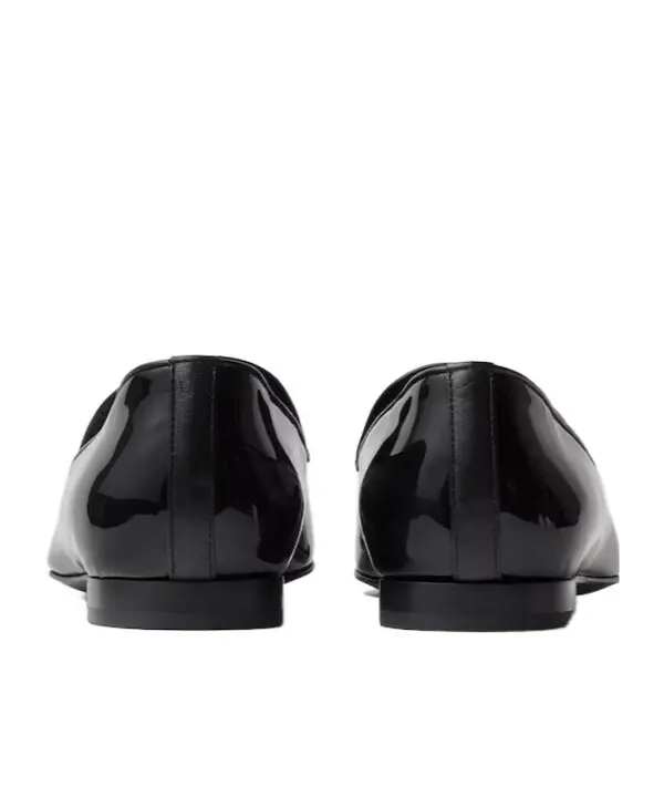Versace Gala Patent Slippers With Medusa Hardware - Black