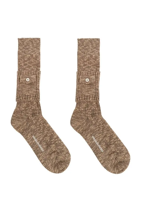 Dsquared2 Ribbed Logo Crew Socks