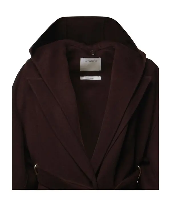 Sportmax Belted Long Coat - Brown