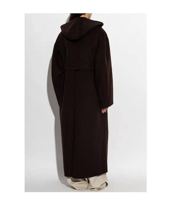 Sportmax Belted Long Coat - Brown