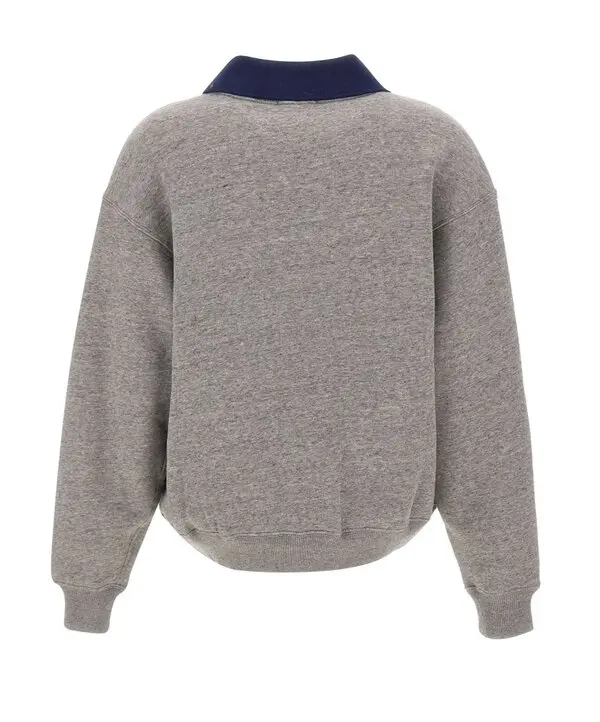Polo Ralph Lauren Long Sleeve Sweatshirt With Polo Collar - Grey